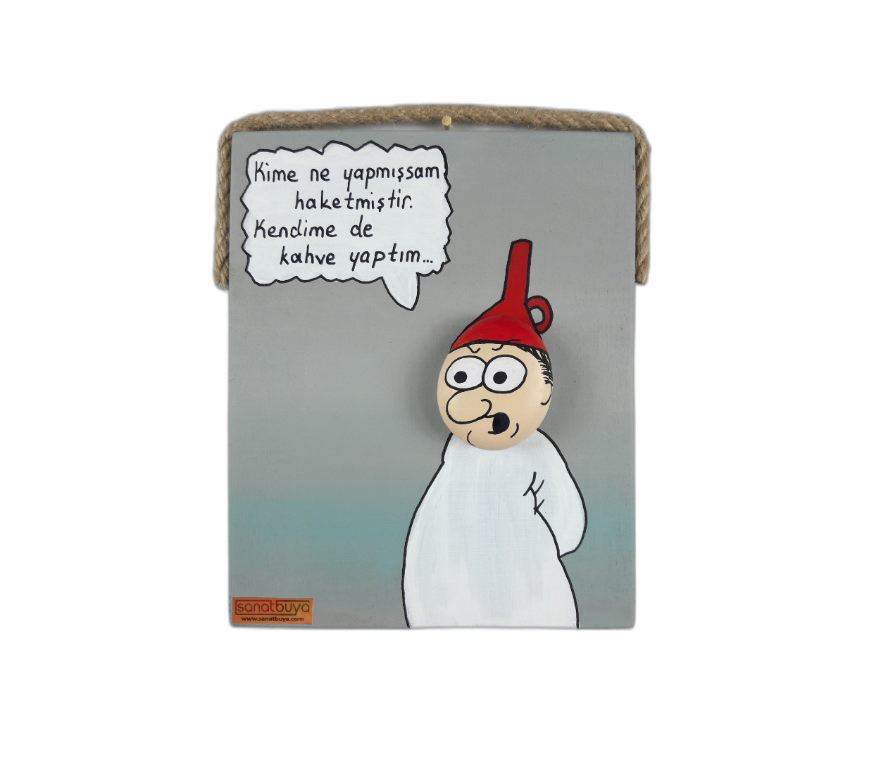 Hunili Karikatür Taş Tablo